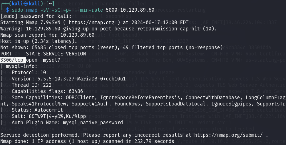 Sequel: hack the box - Subidhapandey - Medium
