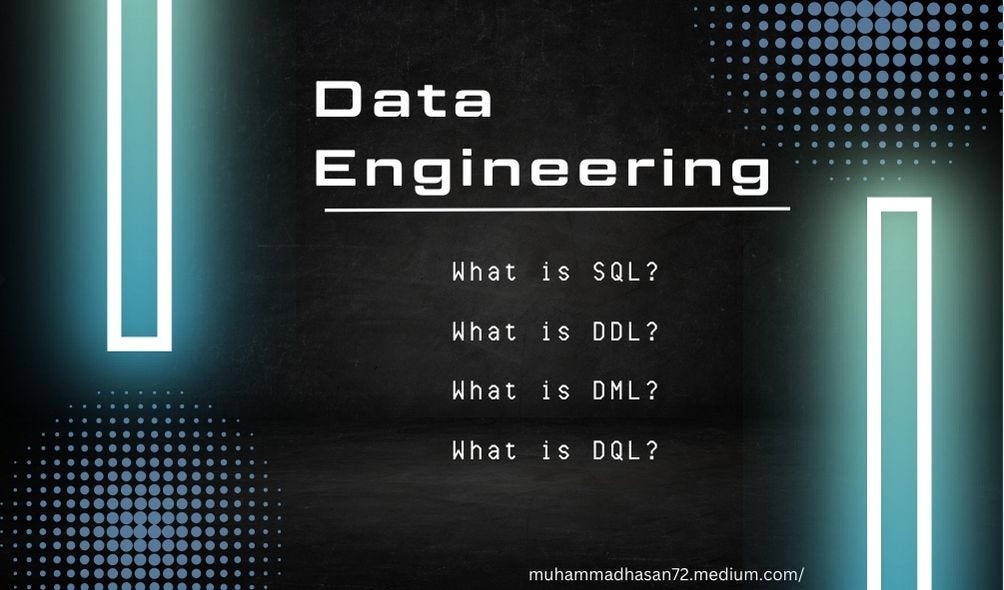 What are SQL, DDL, DML, and DQL?. What is SQL? | by Muhammad Hasan | Medium