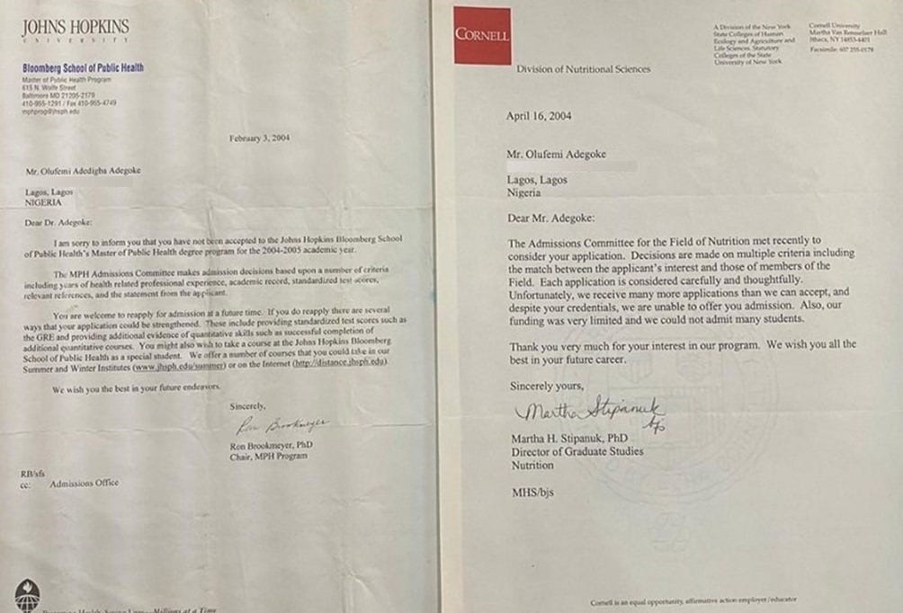 Cornell Rejection Letter