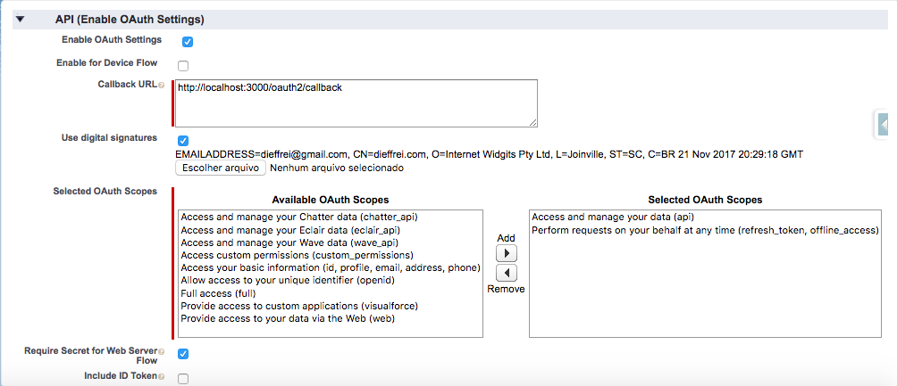 Integrando Com Salesforce Via Rest Oauth 2 0 By Diéffrei Quadros