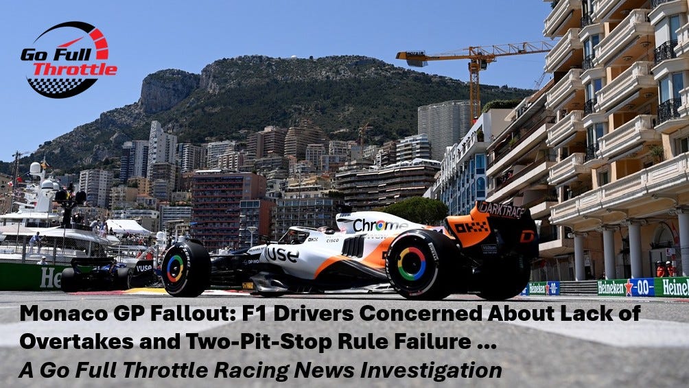 Monaco GP Drama: F1 Drivers Concerned About Lack of Overtakes and Two ...