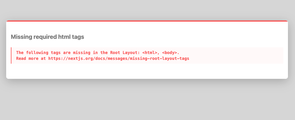 Fixing ‘Missing Required HTML Tags’ in Next.js 15 | by Matija Žiberna | Medium