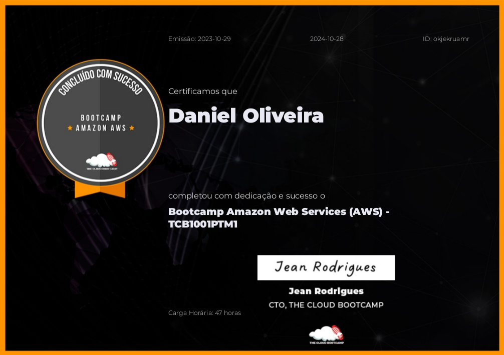 Summary of my AWS projects. Institution: The Cloud Bootcamp… | by Daniel Noguês de Oliveira | Medium