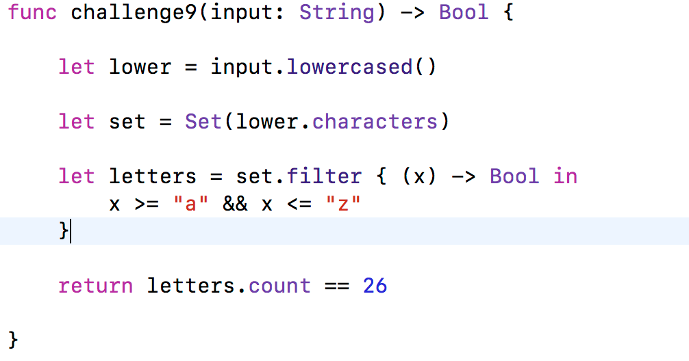 Swift — Udemy : HWS Swift Coding Challenges 9 (找 Pangrams) | by YC | Medium