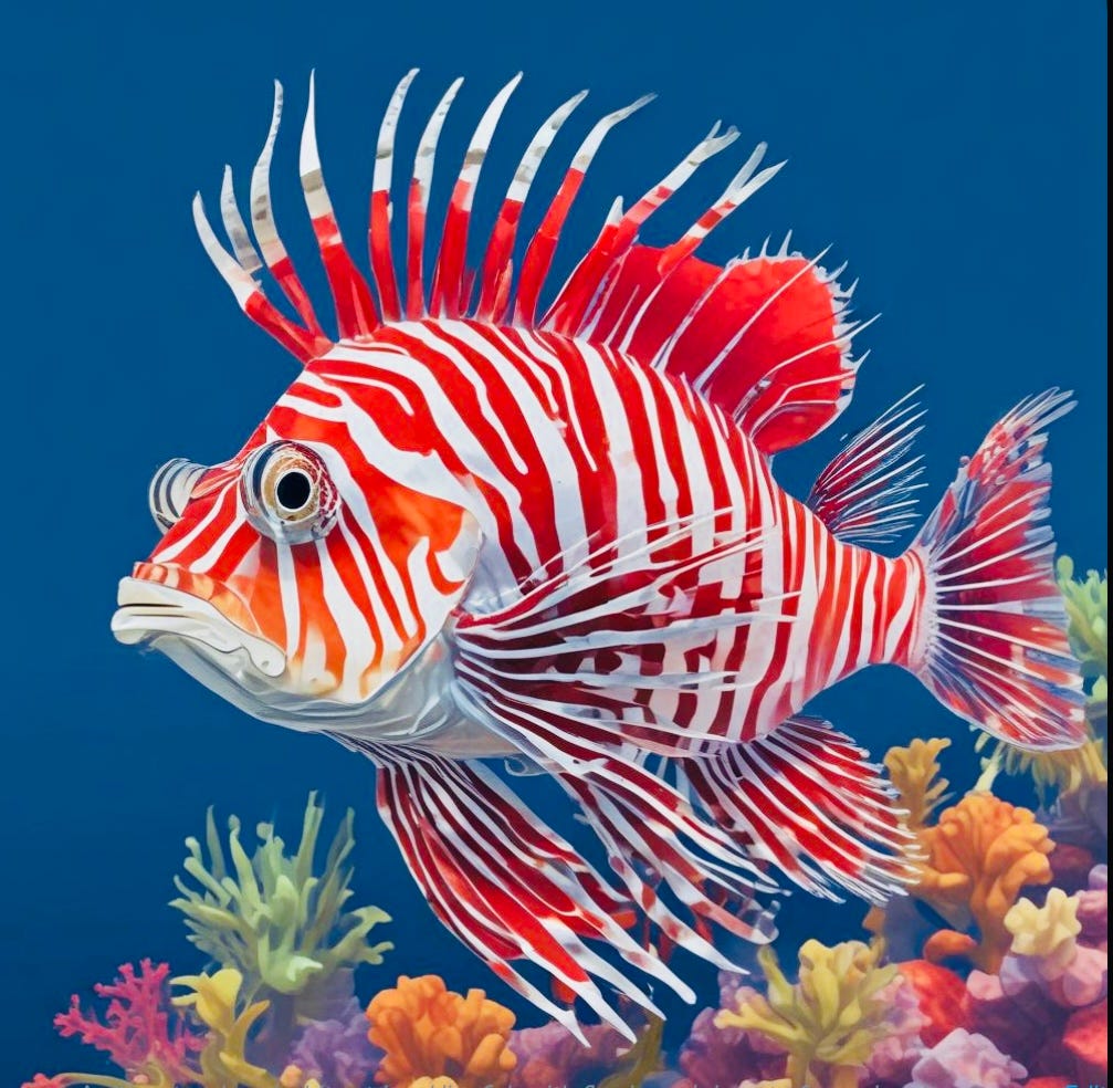 The Very Hungry Lionfish. Once upon a time, there was a fish. He… | by ...