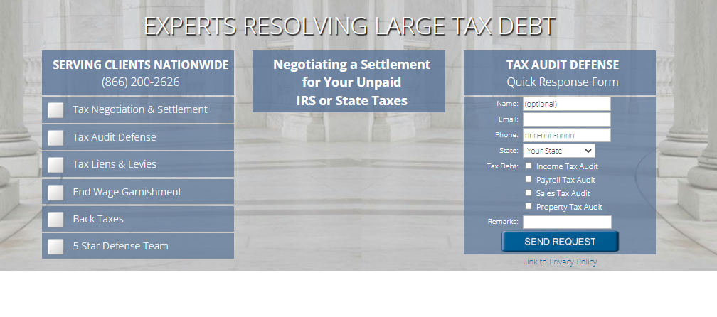 EXPERTS RESOLVING LARGE TAX DEBT - Taxlawadvisory - Medium