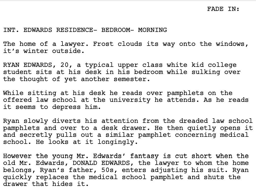 Reflecting on Another Early Screenplay: I Have No Words for These Words | by Failed Writer | Apr ...