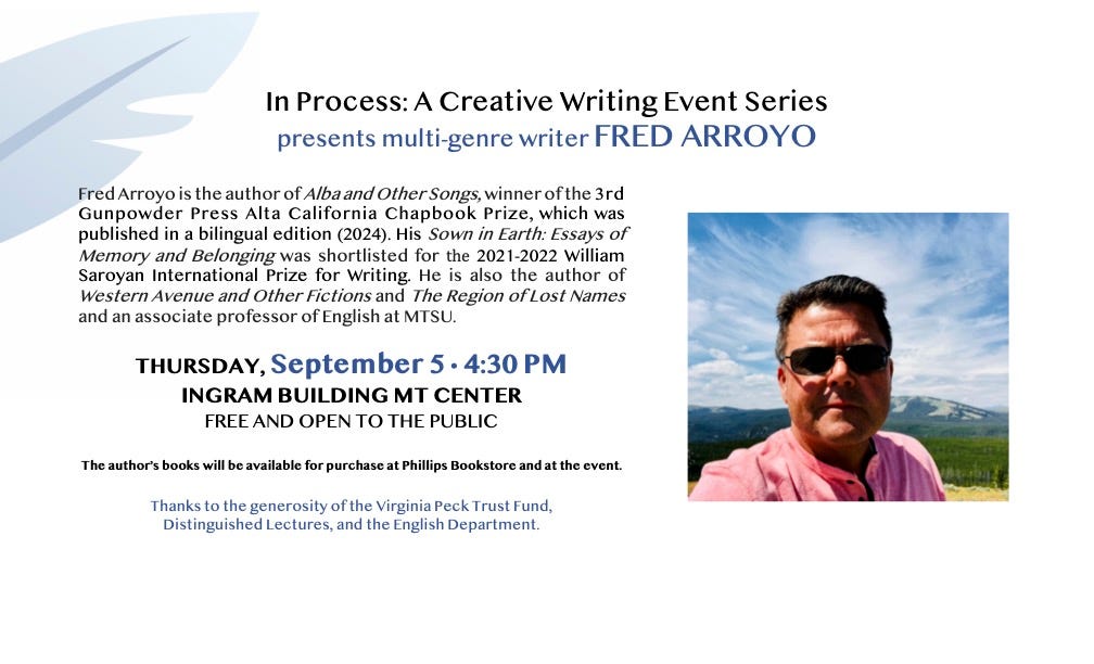 Join us for our season opener: Fred Arroyo - In Process - Medium