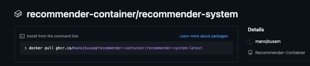 Containerization : Movie Recommender System API | by Manojbusam | DevOps.dev