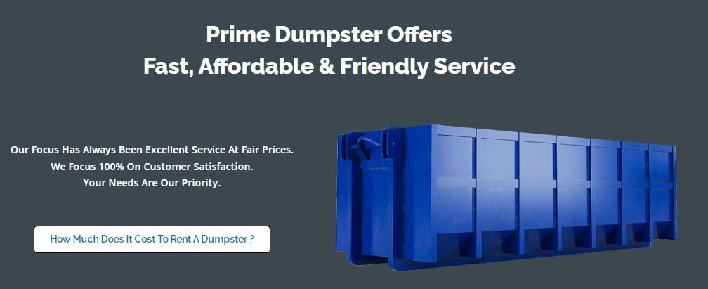 Prime Dumpster — A waste management company | by Prime Dumpster | Medium