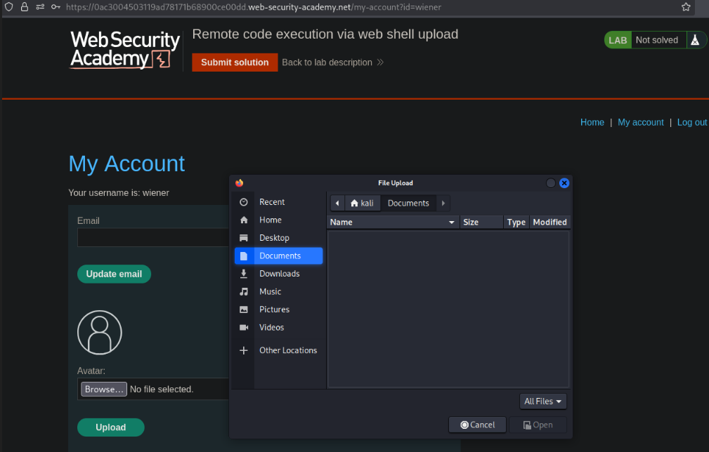 PortSwigger Lab: Remote code execution via web shell upload writeup (File Upload Vulnerabilities ...