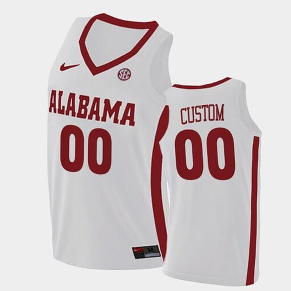 Custom Alabama Jersey Name, Number Crimson Tide College Basketball ...