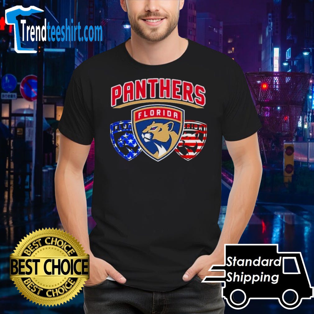 Florida Panthers 4th Of July Hockey Team Celebrating T-Shirt | by Store ...