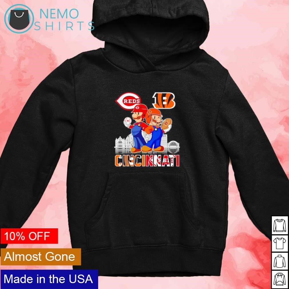 Official Super Mario Bros Cincinnati Reds and Bengals shirt | by Nemo ...
