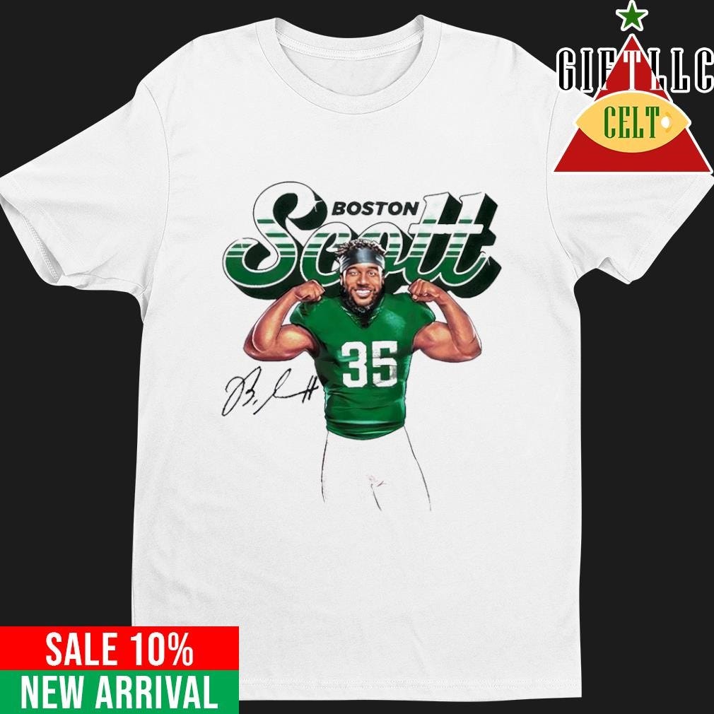 Boston Scott caricature pose shine Philadelphia Eagles player signature ...