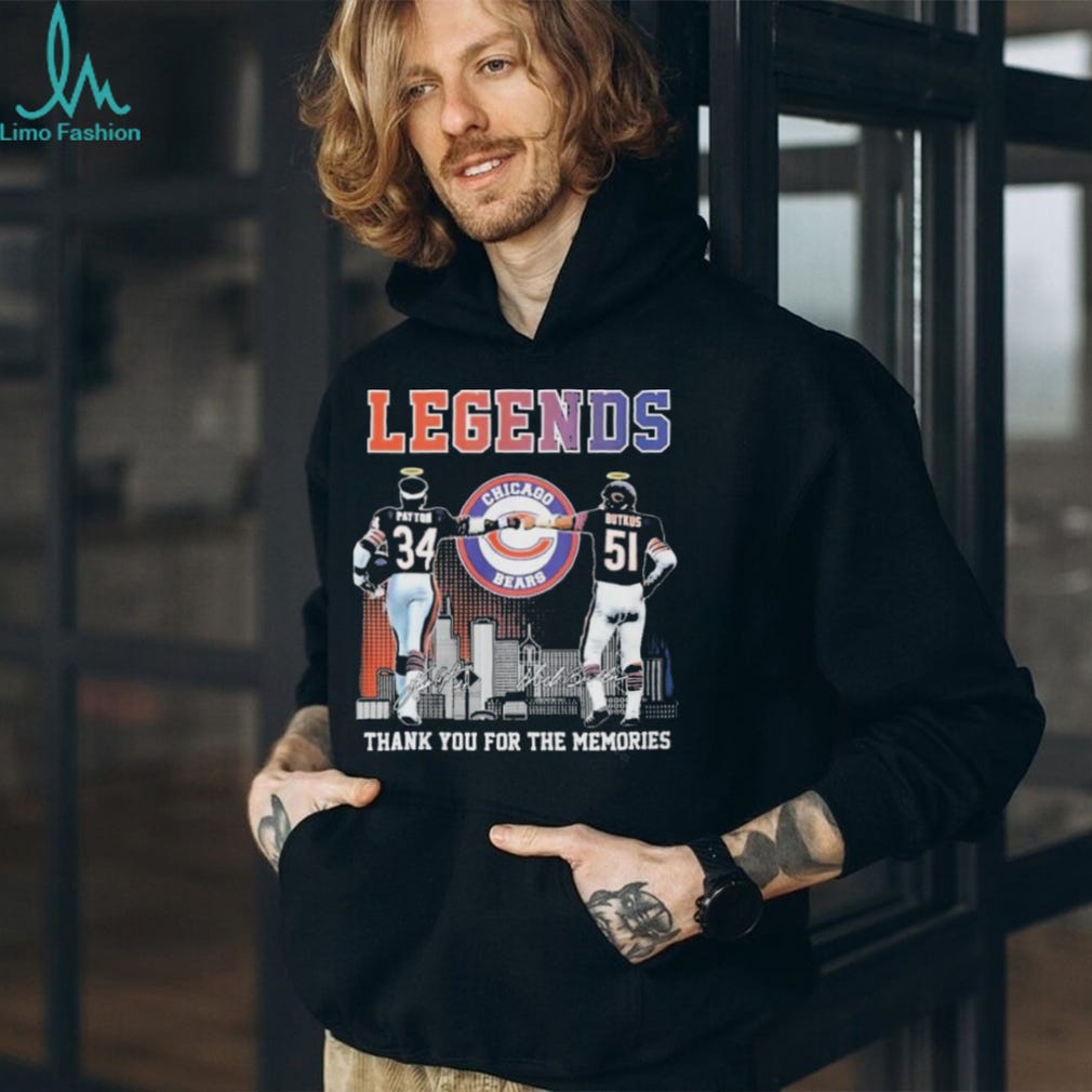 Legends Chicago Bears Thank You For The Memories Signatures T Shirt ...