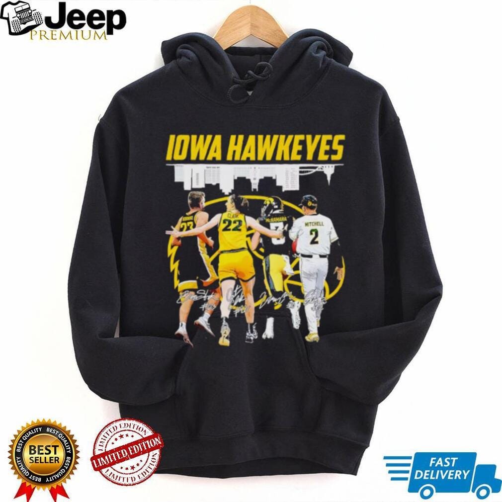 Iowa Hawkeyes Ben Krikke Caitlin Clark Cade McNamara Gable Mitchell ...