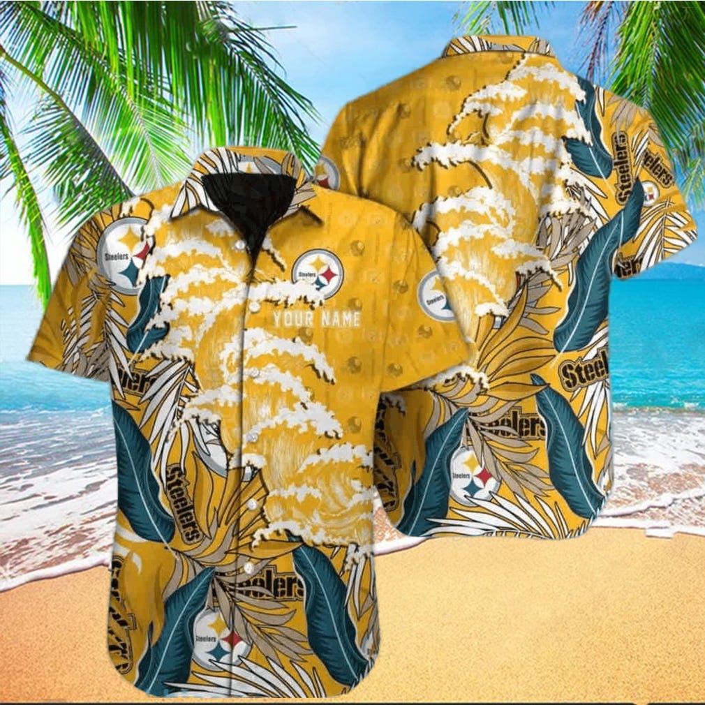 Pittsburgh Steelers NFL wave Hawaiian shirt - Vowsly - Medium