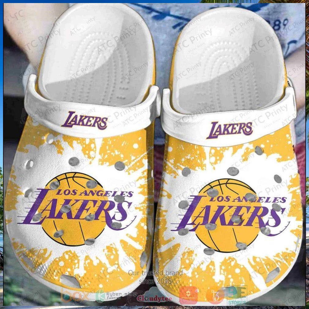 Los Angeles Lakers White Yellow Nba Crocs Clog Shoes | by Brarunlaw ...