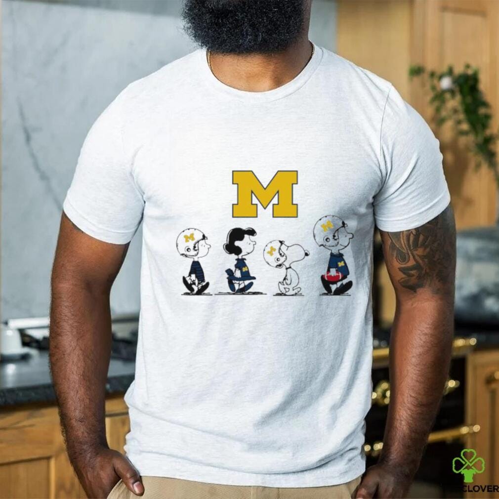 Peanuts Characters Waking Michigan Wolverines Football Shirt | by ...