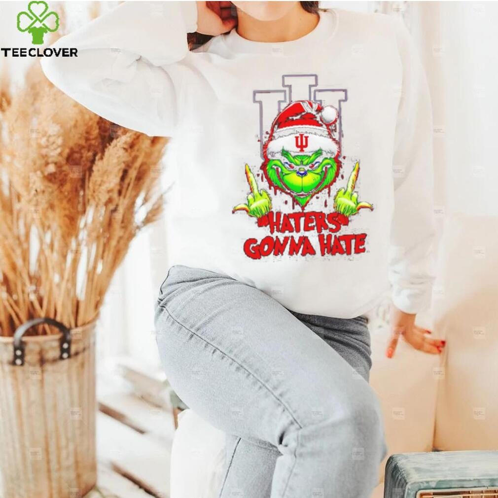Indiana Hoosiers Grinch middle finger haters gonna hate shirt | by ...