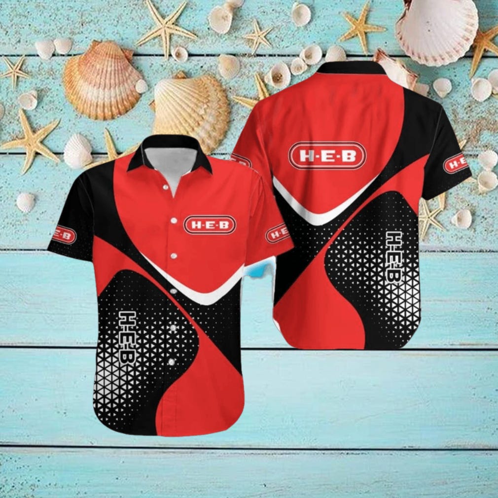 H E B Organic Logo Beach Hawaiian Shirt For Men And Women | by ...