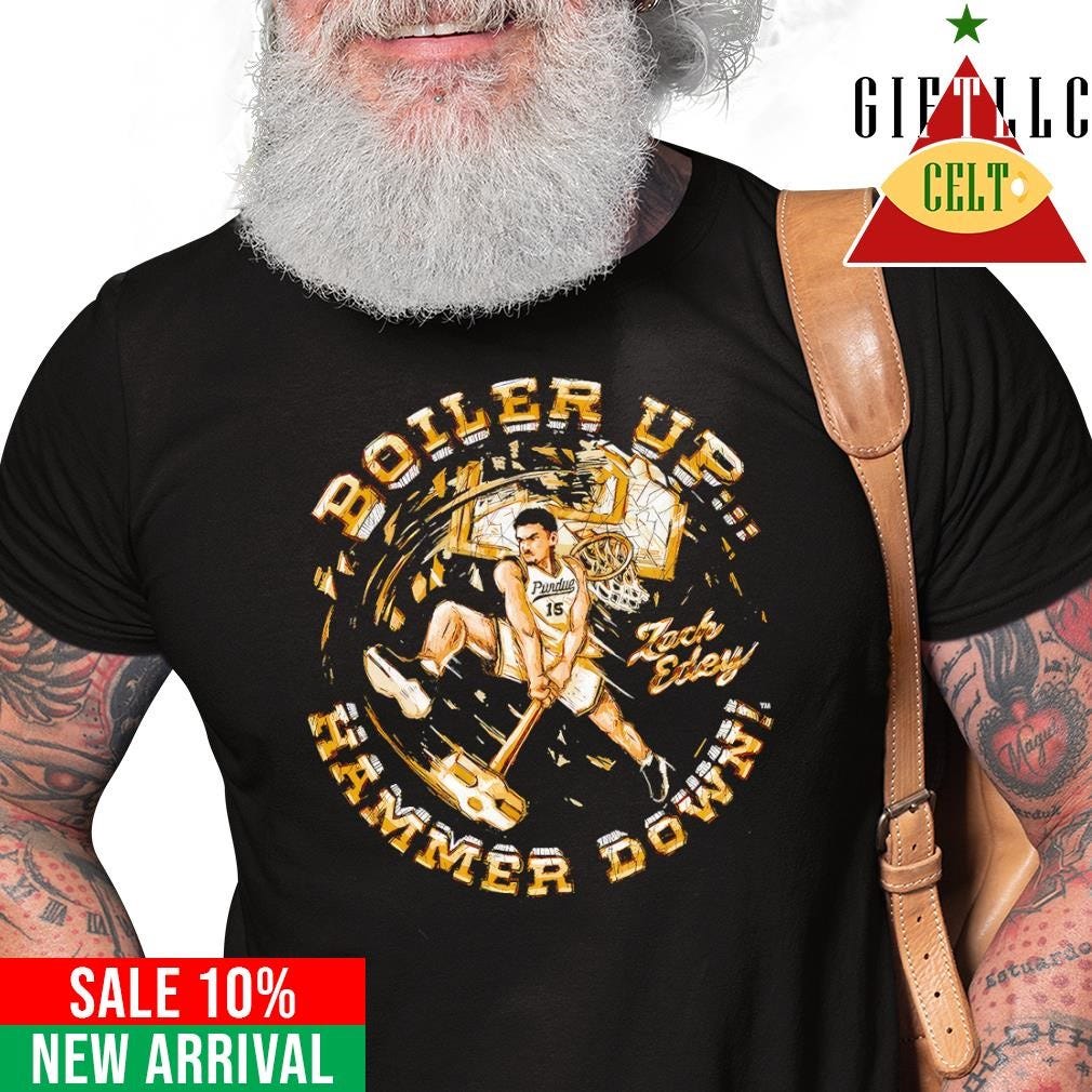 Zach Edey boiler up hammer down Purdue Boilermakers player vintage ...