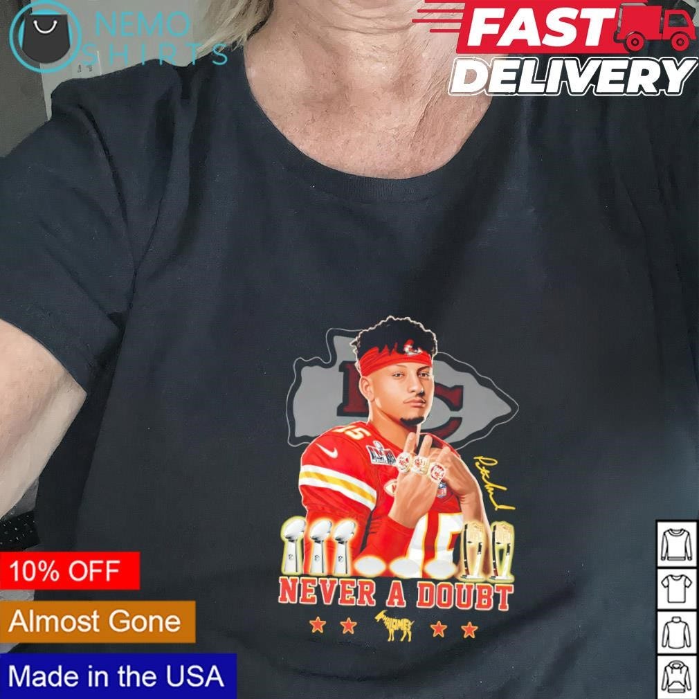 Official Patrick Mahomes goat never a doubt signature shirt | by Nemo ...