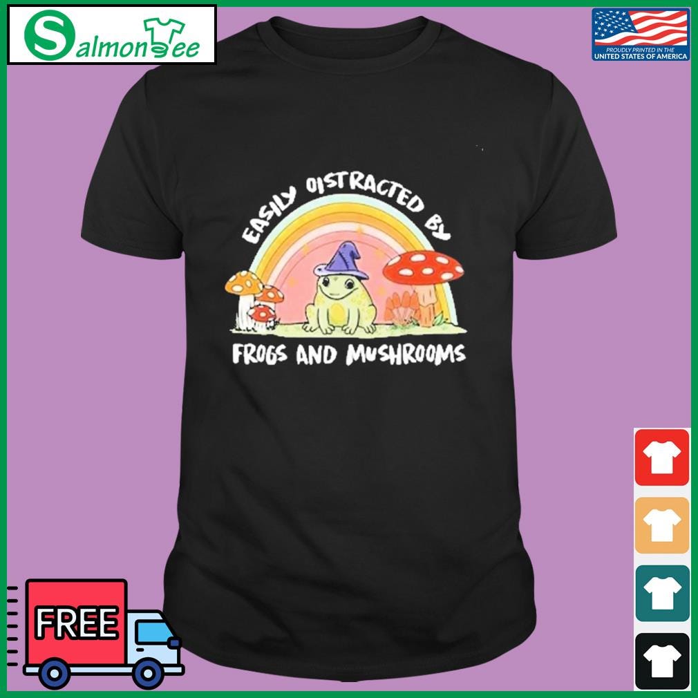 Cottage Core Aesthetic Frog Wizard On Mushroom Rainbow Shirt | by ...