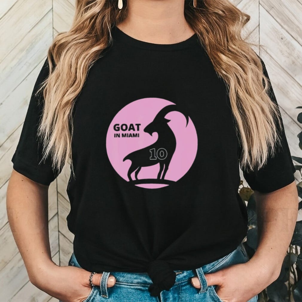 Inter Miami Lionel Messi 10 goat in Miami circle logo shirt ...