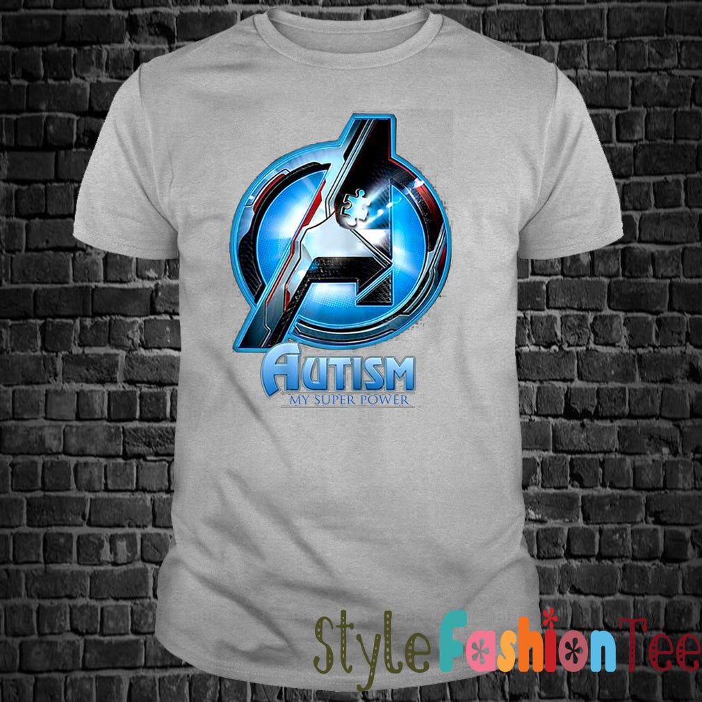 Official Avenger logo Autism my super power shirt | by Theo Hilll | Medium