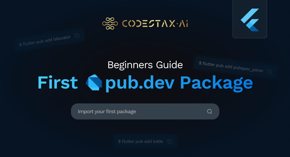 First pub.dev Package: Beginners Guide | by CodeStax.Ai | Medium