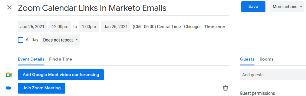 Zoom Calendar Links in Marketo Emails | The Workflow Pro