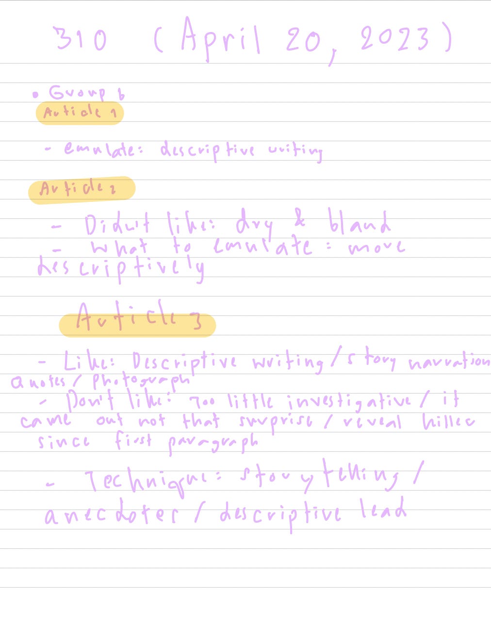 JM 310 Editorial and Article Writing Course: My First At Things | by ...