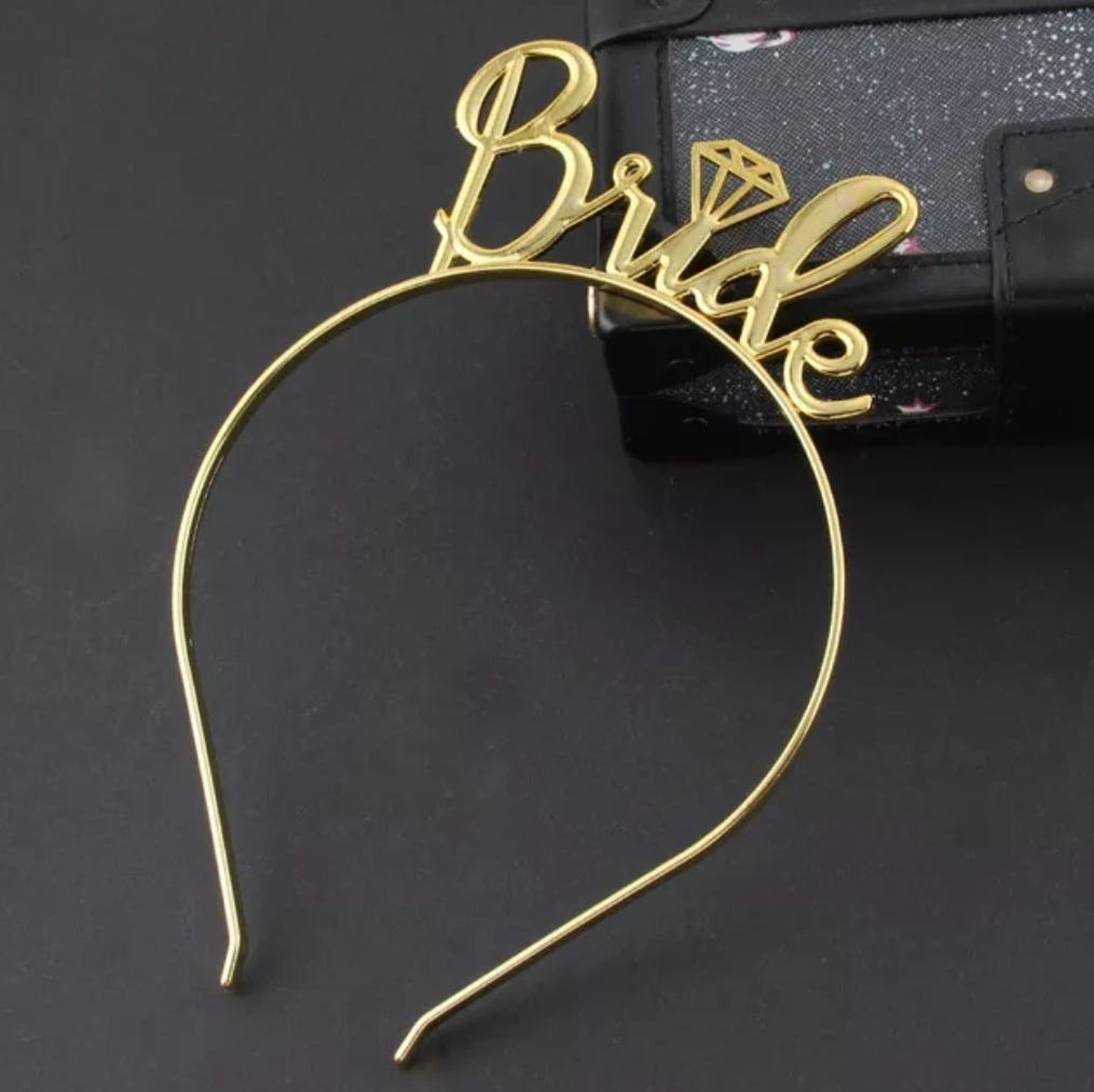 Elevate the Bride-to-Be’s Look with our Stunning Golden “Bride To Be ...