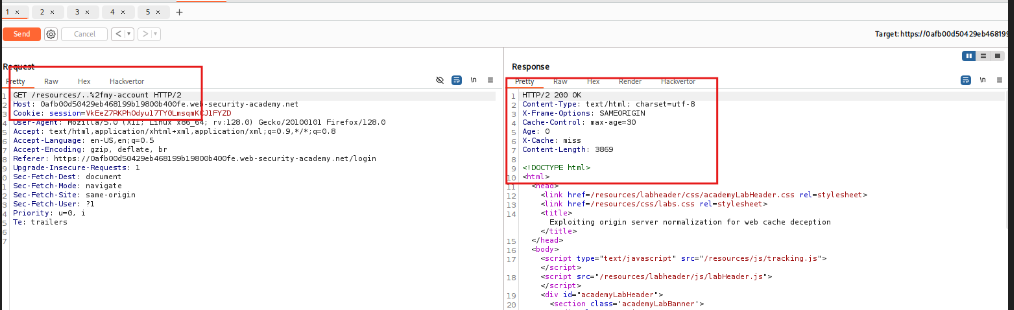PortSwigger Lab: Lab Exploiting origin server normalization for web cache deception writeup | by ...