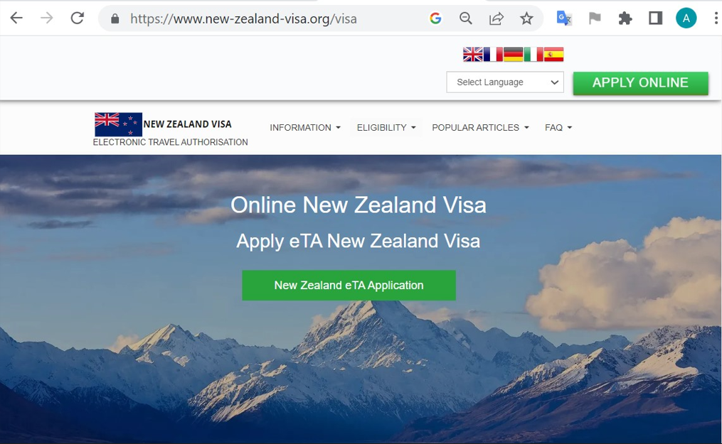 NEW ZEALAND Official Government Immigration Visa Application Online ...