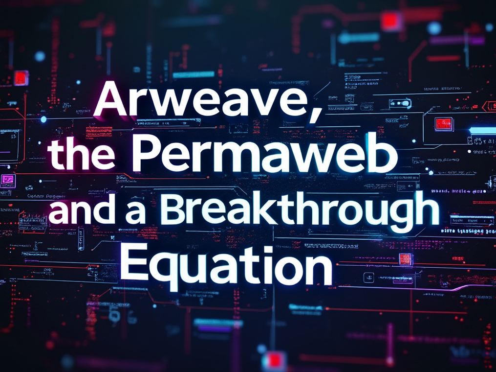 Arweave, the Permaweb, and a Breakthrough Equation | Emerge Tech