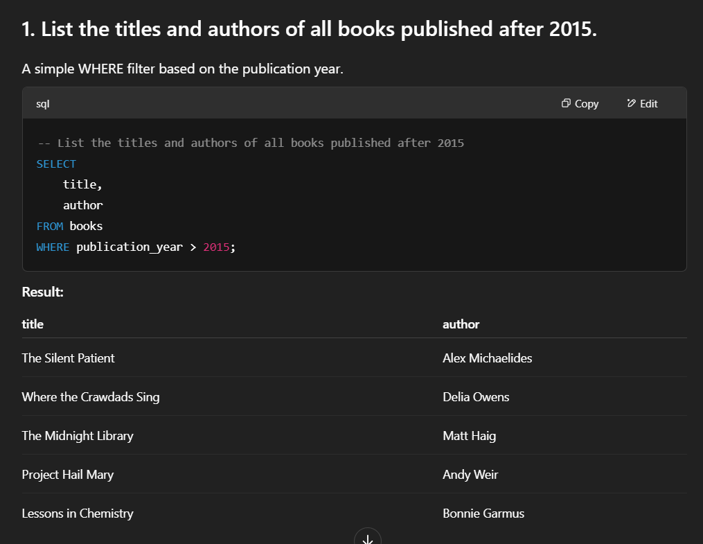 Learning SQL with a Library Database: Practical Query Examples | by ŞÜKRÜ ALPER KİY | May, 2025 ...