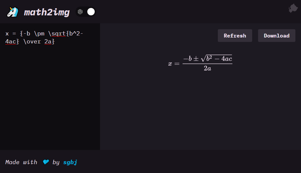 Converting MathML/TeX to images. …in the browser! 🙌 | by Scott Batary | batary | Medium
