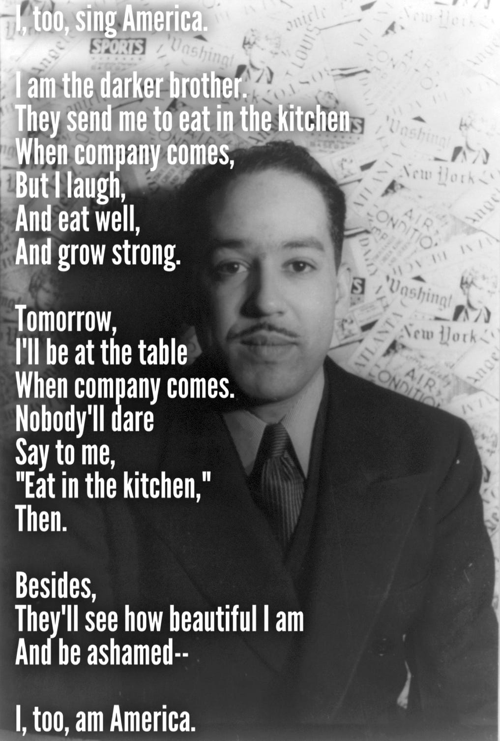 Day 23: (Black History Month Day 11): Langston Hughes “Americans of ...