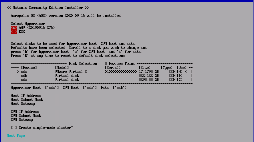 Deploying Nutanix Community Edition 5.18 on VMware Esxi 7.0U2 Nested on ...