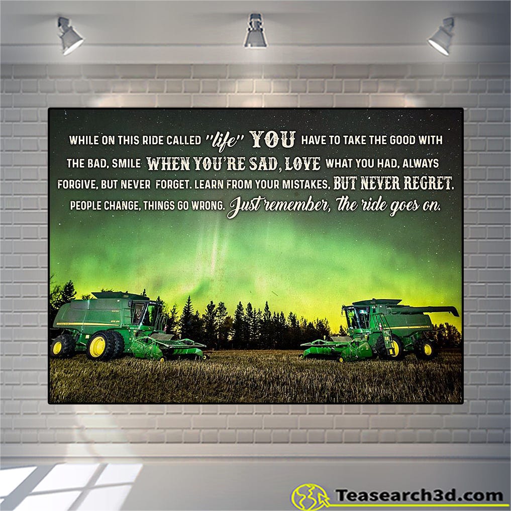 TREND John deere combine harvester while on this ride poster | by lake ...