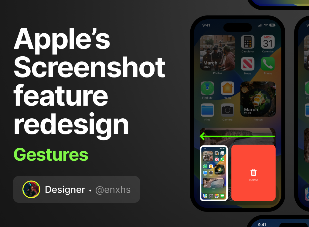 Redesigning Apple’s Screenshot Experience — Gestures | by Enxh Shehi ...
