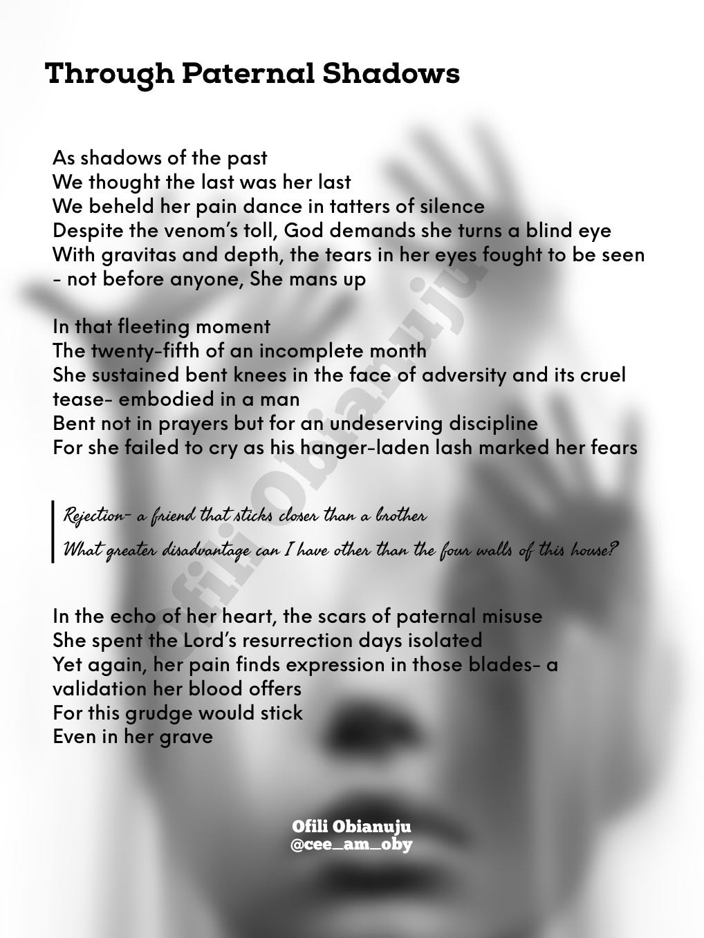 Through Paternal Shadows. As shadows of the past | by Ofili Obianuju ...