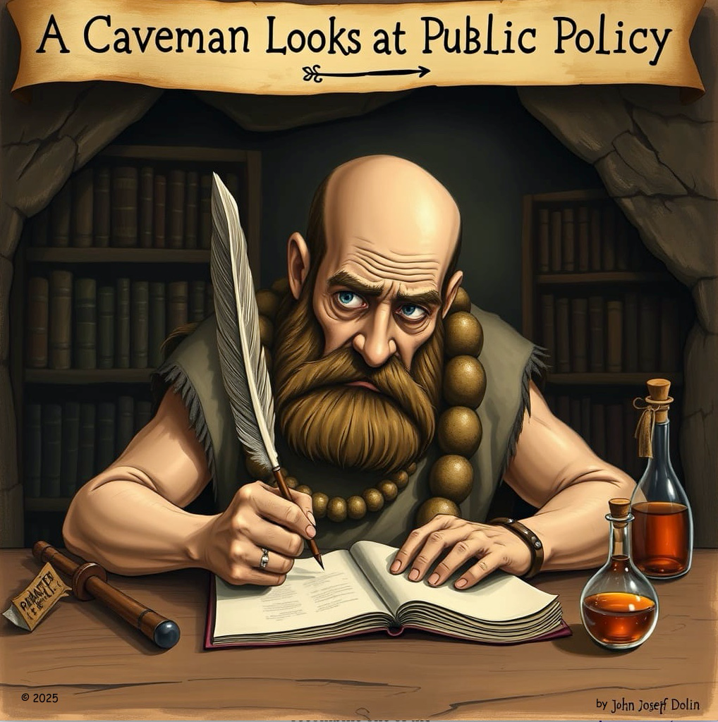 A CAVEMAN EXAMINES PUBLIC POLICY. By John Joseph Dolin, © 2025 | by ...