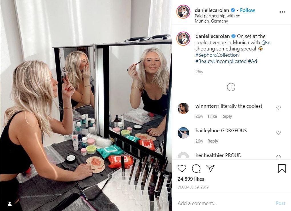 YouTuber Danielle Carolan Partners with Sephora Collection | by Rachel ...