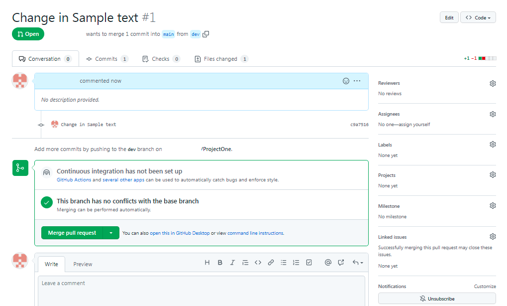 GitHub : Creating pull request (PR) for committed changes | by Manmath ...