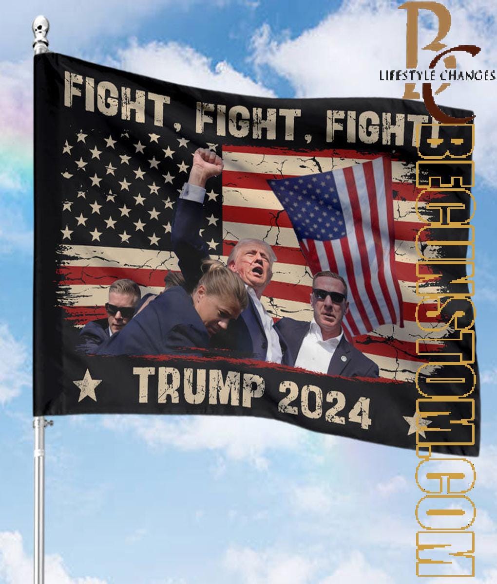 Fight Fight Fight Trump Flag | by Becunstom | Jul, 2024 | Medium