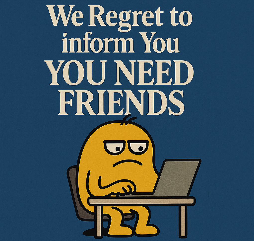 We Regret to Inform You, You Need Friends | by thefriendshipfiles | We ...